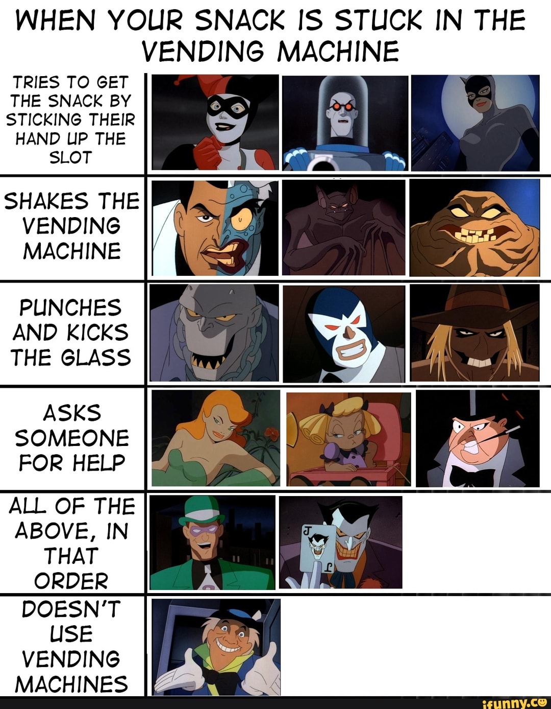 WHEN YOUR SNACK IS STUCK IN THE VENDING MACHINE TRIES TO GET THE SNACK ...