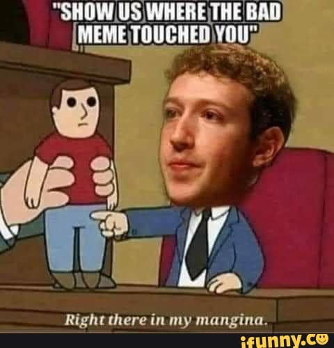 [MEME TOUCHED WHERE THE [MEME TOUCHED YOU) Right there in my mangina ...