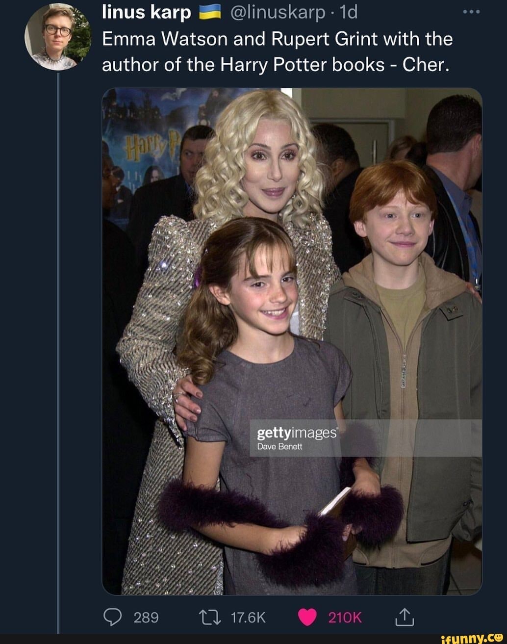 Linus karp @linuskarp - ia Emma Watson and Rupert Grint with the author ...