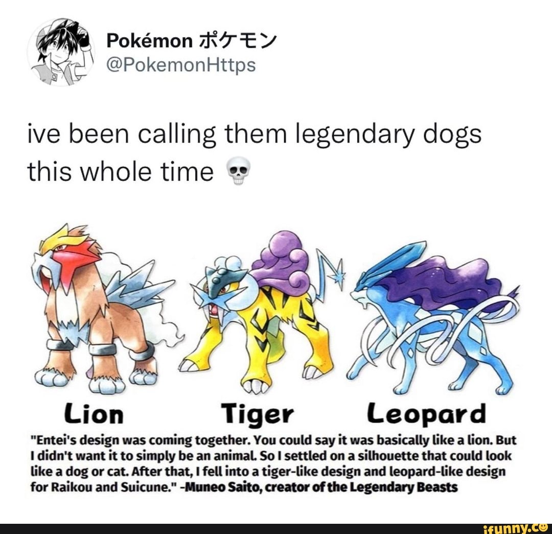 @PokemonHttps ive been calling them legendary dogs this whole time ...