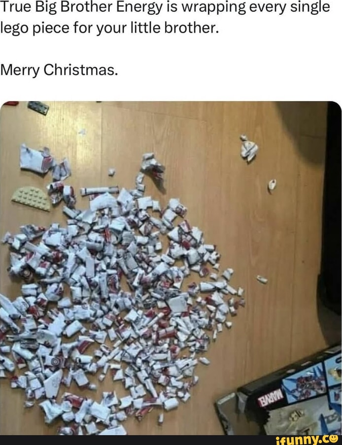 Rue Big Brother Energy is wrapping every single lego piece for your ...