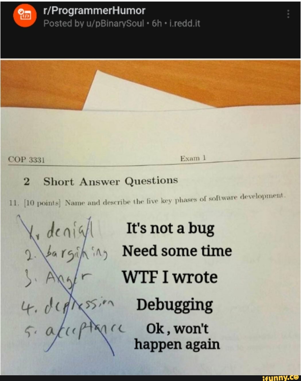 COP 3331 2 Short Answer Questions hases of software de 10 points} Name ...