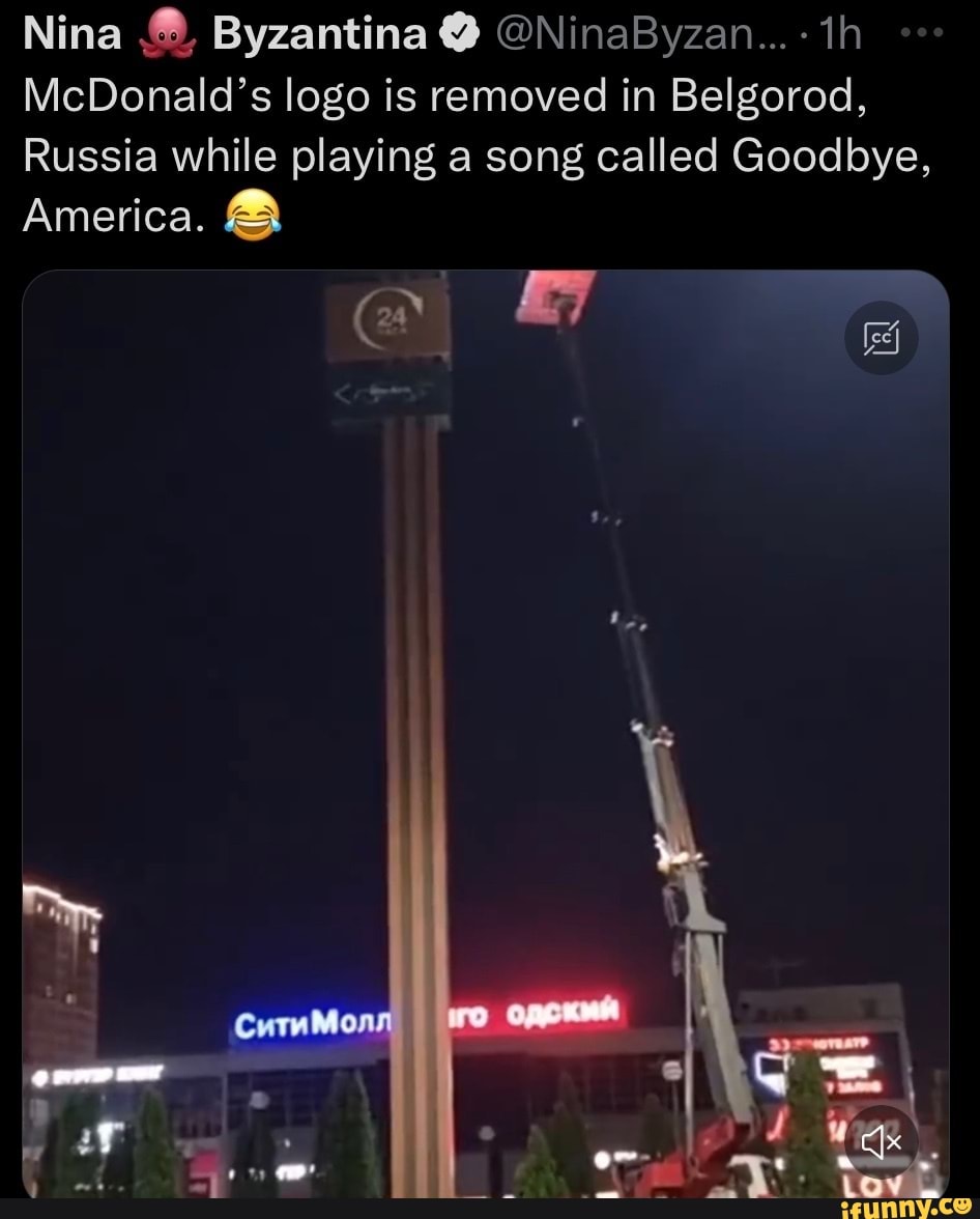 Nina Byzantina @NinaByzan... McDonald's logo is removed in Belgorod ...
