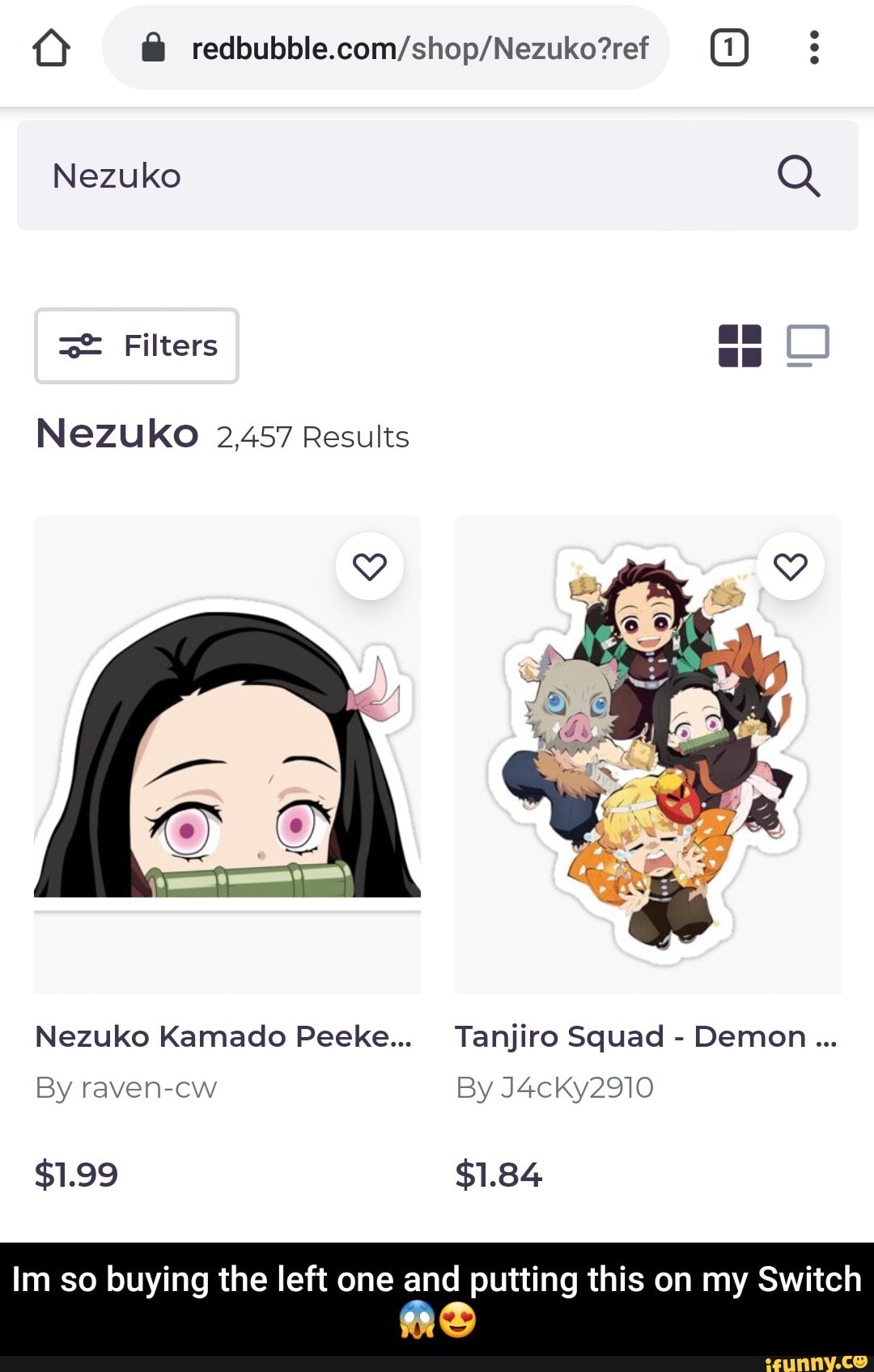 Nezuko Q aR Filters Nezuko 2,457 Results Nezuko Kamado Peeke... Tanjiro ...