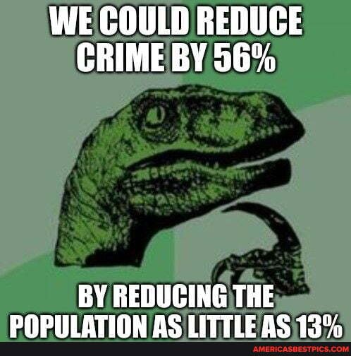 WE COULD REDUCE CRIME BY 56% BY REDUCING THE DOADULATION AC LITTIC ROC ...