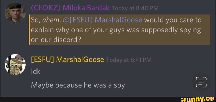 (ChDKZ) Miloka Bardak So, ahem, @[ESFU] MarshalGoose would you care to ...