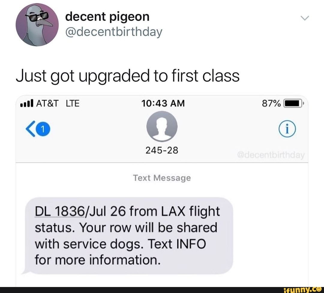 Just got upgraded to first Class DL 1836/Jul 26 from LAX flight status ...