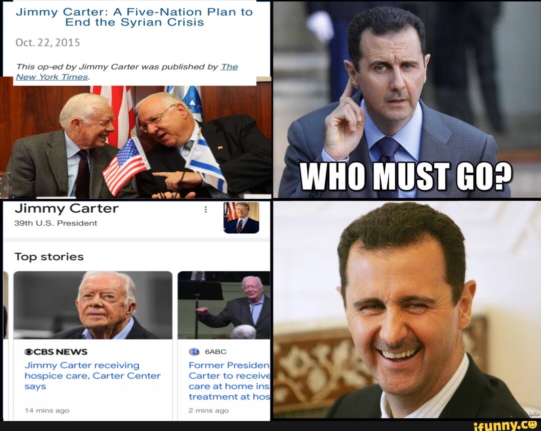 Jimmy Carter: A Five-Nation Plan to End the Syrian Crisis 15 This op-ed ...