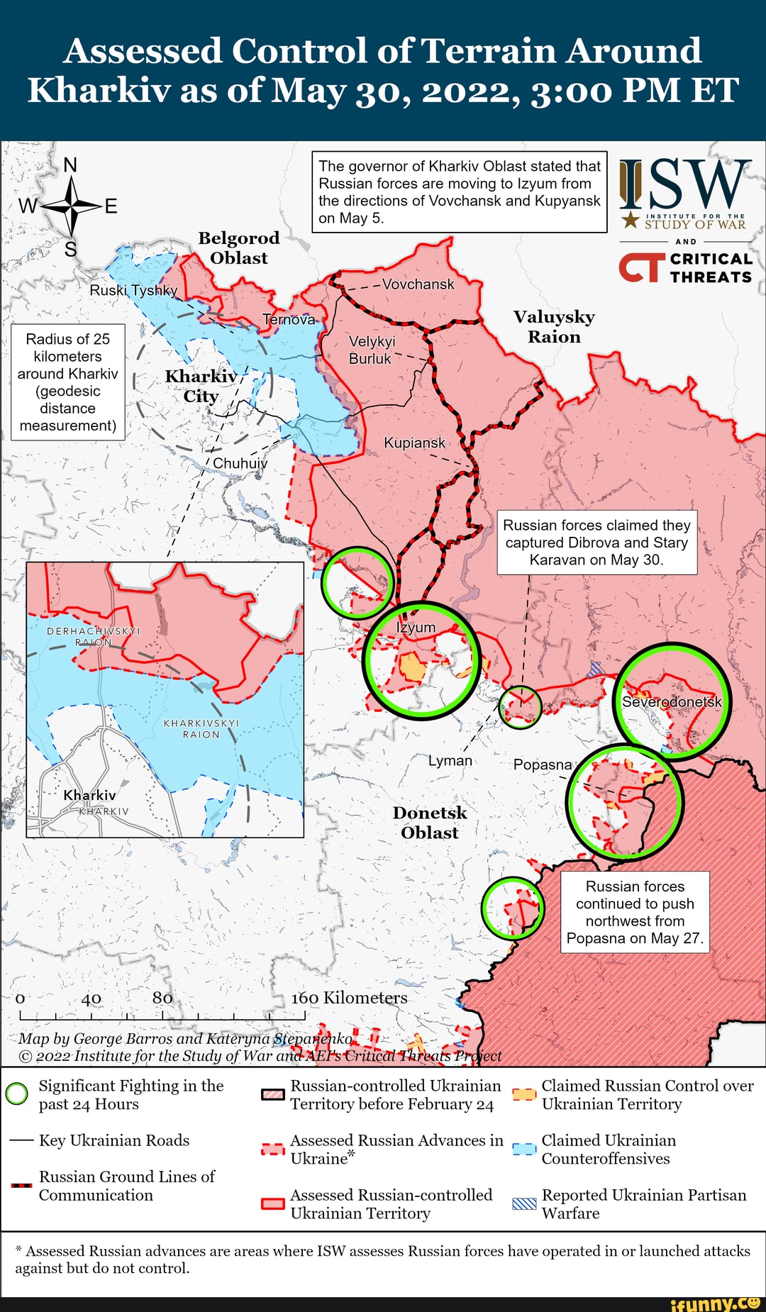 Kharkiv Battle Map Draft May 30, 2022 - Assessed Control of Terrain ...