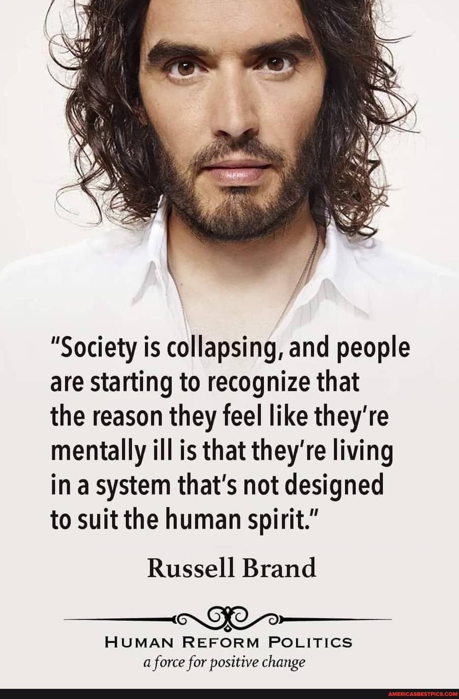 "Society is collapsing, and people are starting to recognize that the ...