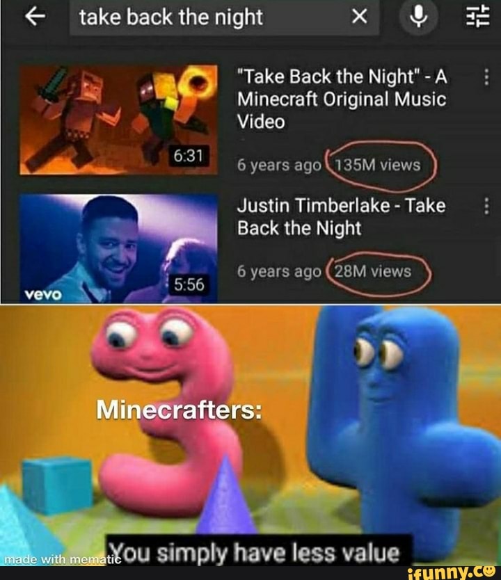 Take back the night x & "Take Back the Night" -A Minecraft Original ...