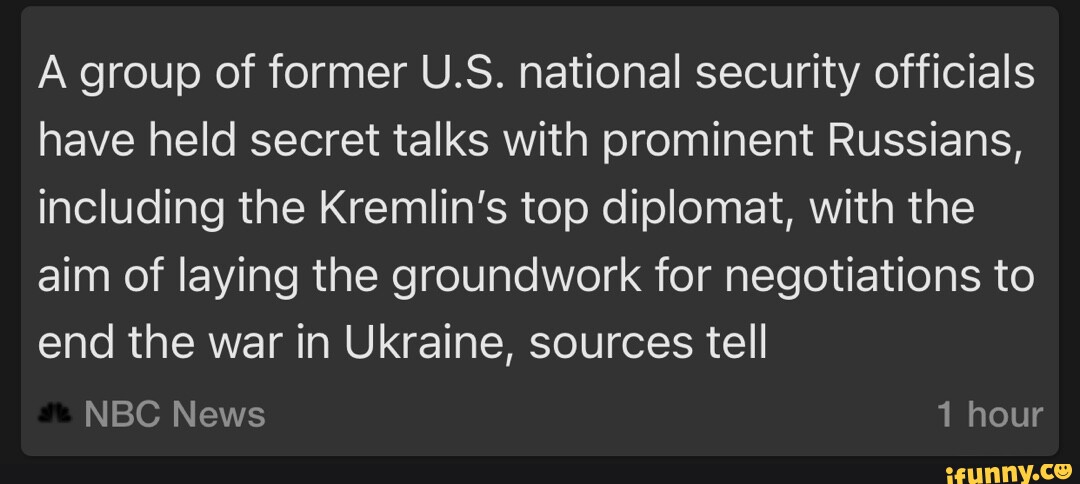 A group of former U.S. national security officials have held secret ...