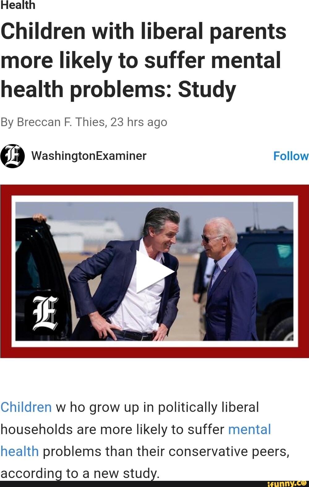 Health Children with liberal parents more likely to suffer mental ...