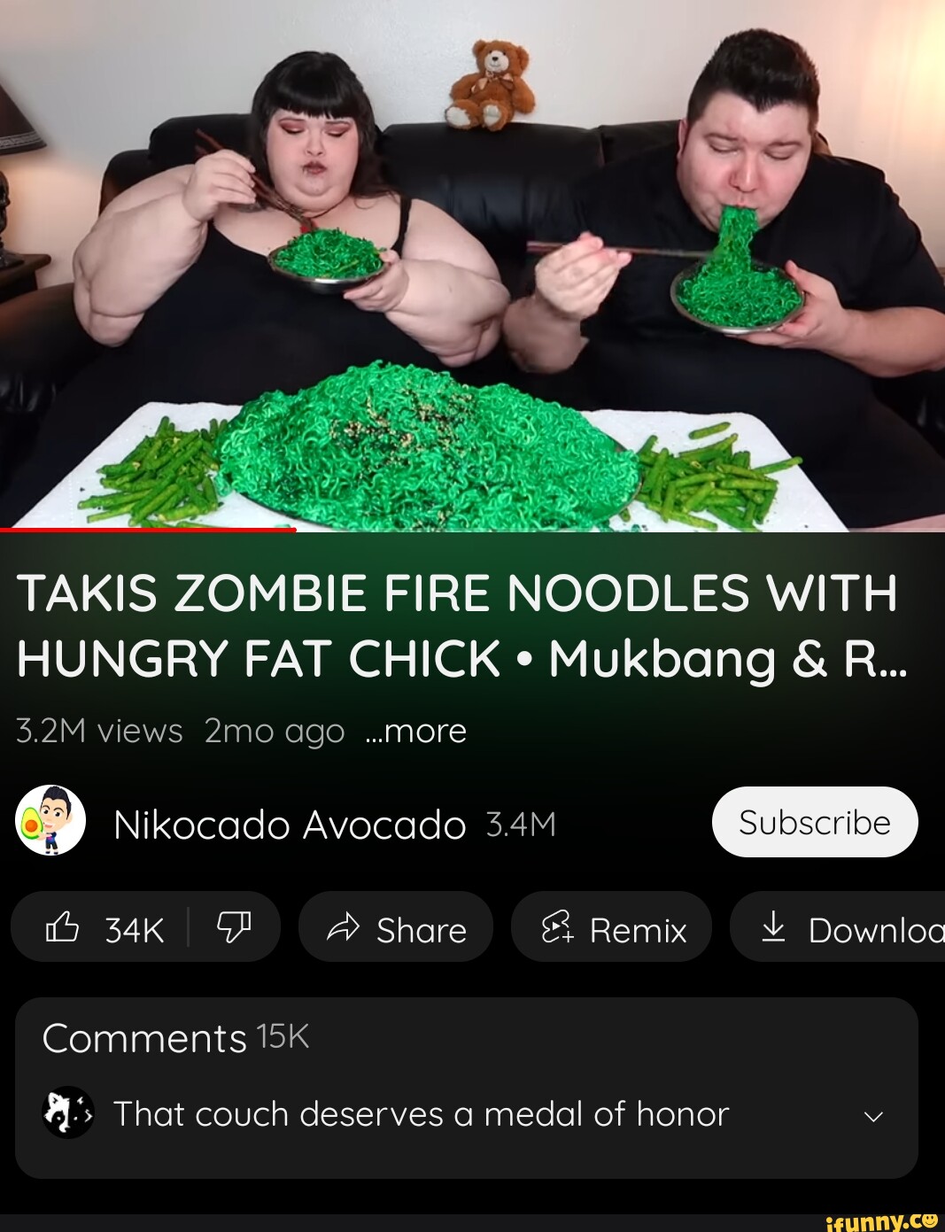 TAKIS ZOMBIE FIRE NOODLES WITH HUNGRY FAT CHICK Mukbang & R.... 3.2M ...