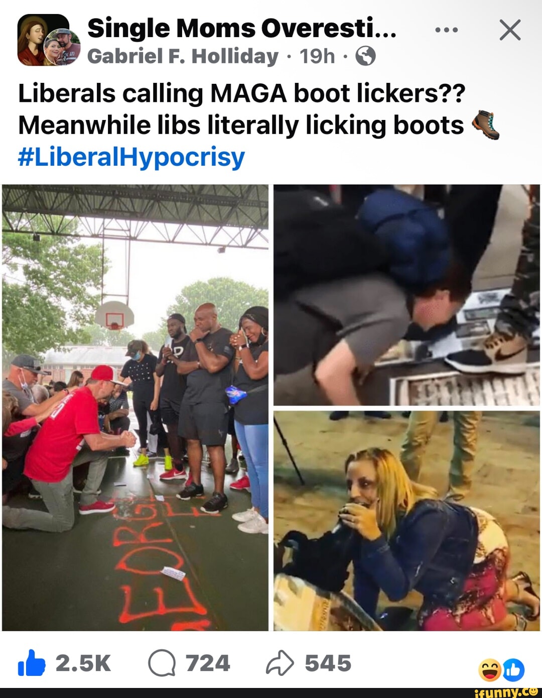 Single Moms Overesti... Gabriel F. Holliday - - @ Liberals calling MAGA ...