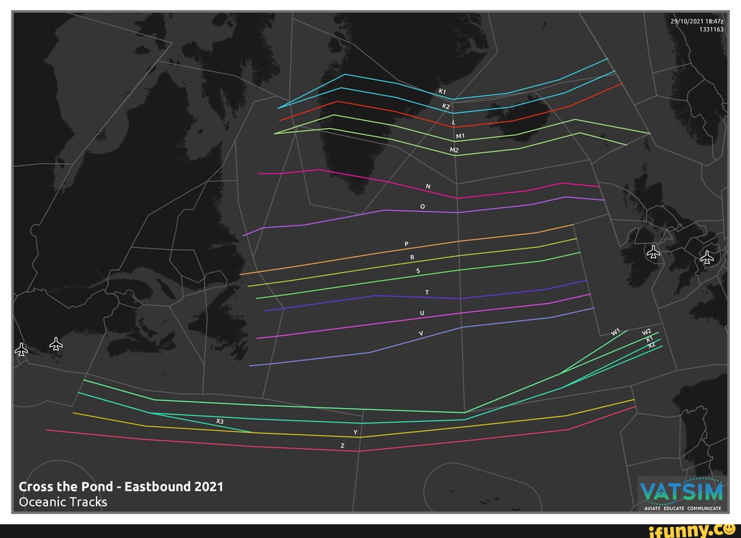 1331163 Cross the Pond - Eastbound 2021 Oceanic Tracks VATSIM AVIATE ...