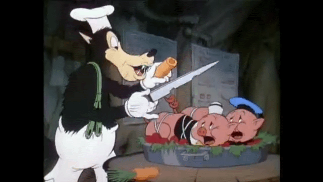 Big bad wolf fursuit costume poop cooking pigs - iFunny