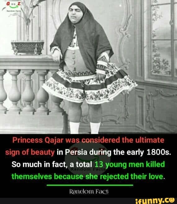 Princess Qajar was.considered the ultimate sign of beauty in Persia ...