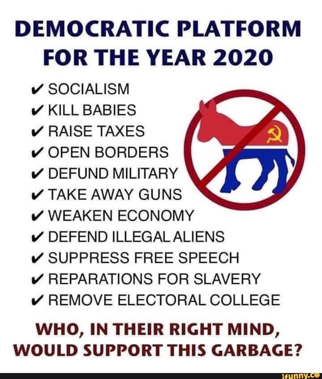 DEMOCRATIC PLATFORM FOR THE YEAR 2020 v SOCIALISM v KILL BABIES - V ...