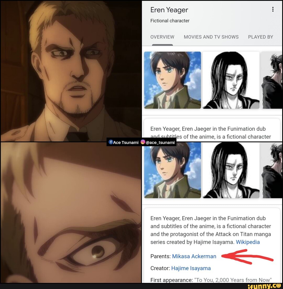 Eren Yeager Fictional character OVERVIEW MOVIES AND TV SHOWS PLAYED BY ...