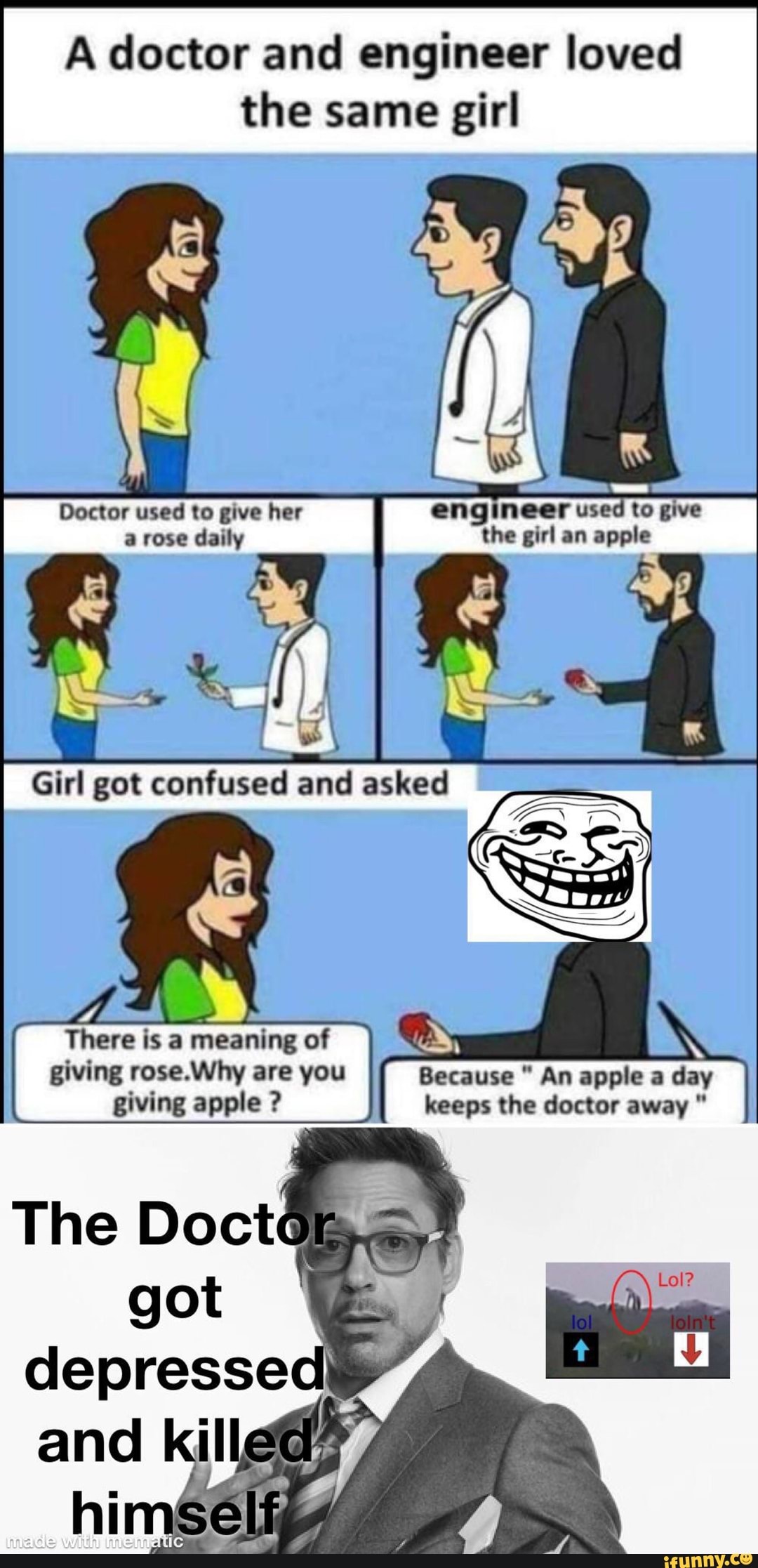 A doctor and engineer loved the same girl Doctor used to give her ...