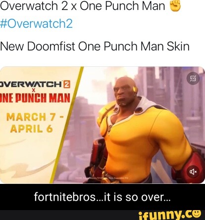 Overwatch 2 x One Punch Man HOverwatch2 New Doomfist One Punch Man Skin ...