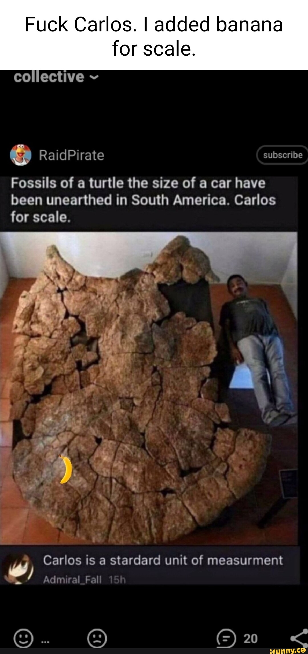 Fuck Carlos. I added banana for scale. collective ~ & RaidPirate ...