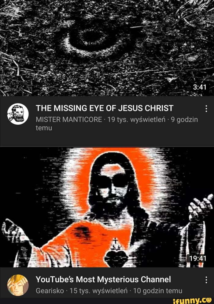 THE MISSING EYE OF JESUS CHRIST temu MISTER MANTICORE 19 tys ...