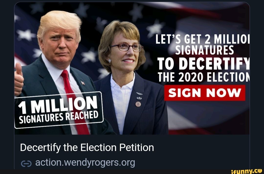 LET'S GET 2 MILLIOI SIGNATURES TO DECERTIFY THE 2020 ELECTION LION SIGN ...