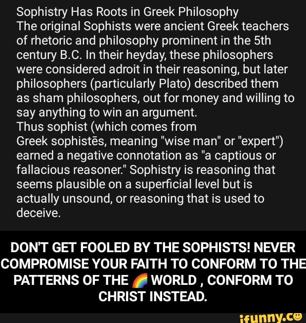 Sophists memes. Best Collection of funny Sophists pictures on iFunny