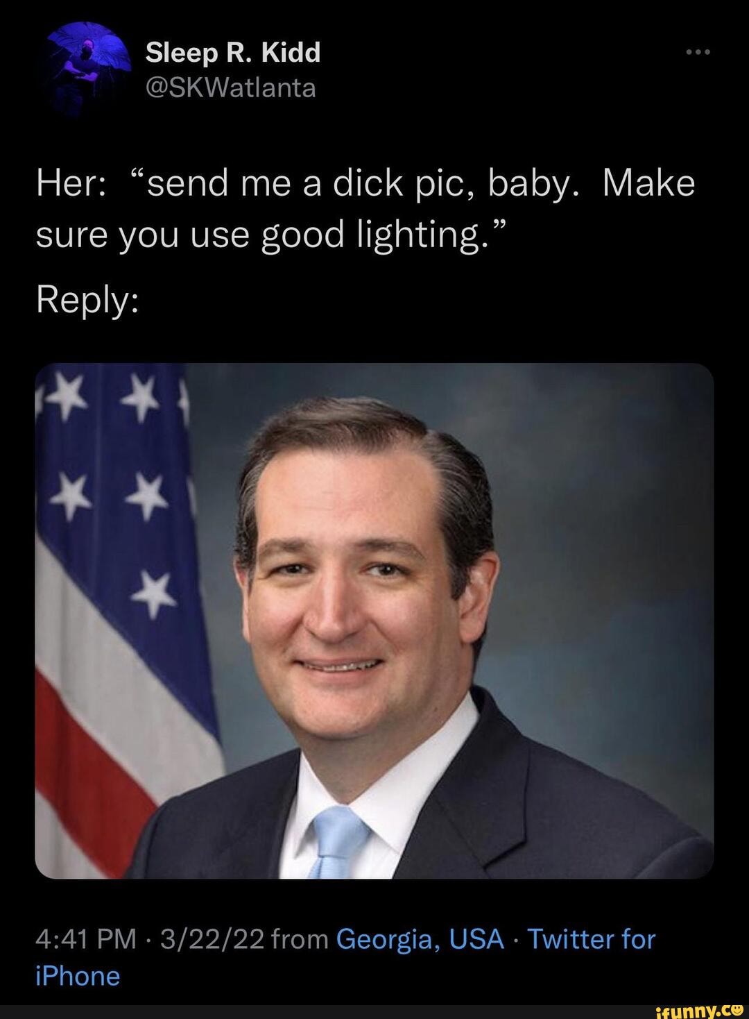 Ay Papi!!! - Sleep R. Kidd @SKWatlanta Her: "send me a dick pic, baby ...