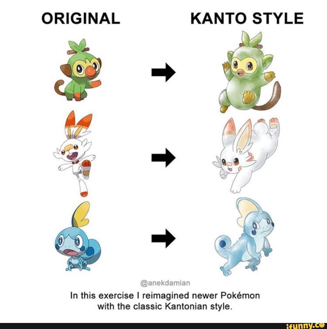 ORIGINAL KANTO STYLE ©anekdamian In this exercise I reimagined newer ...
