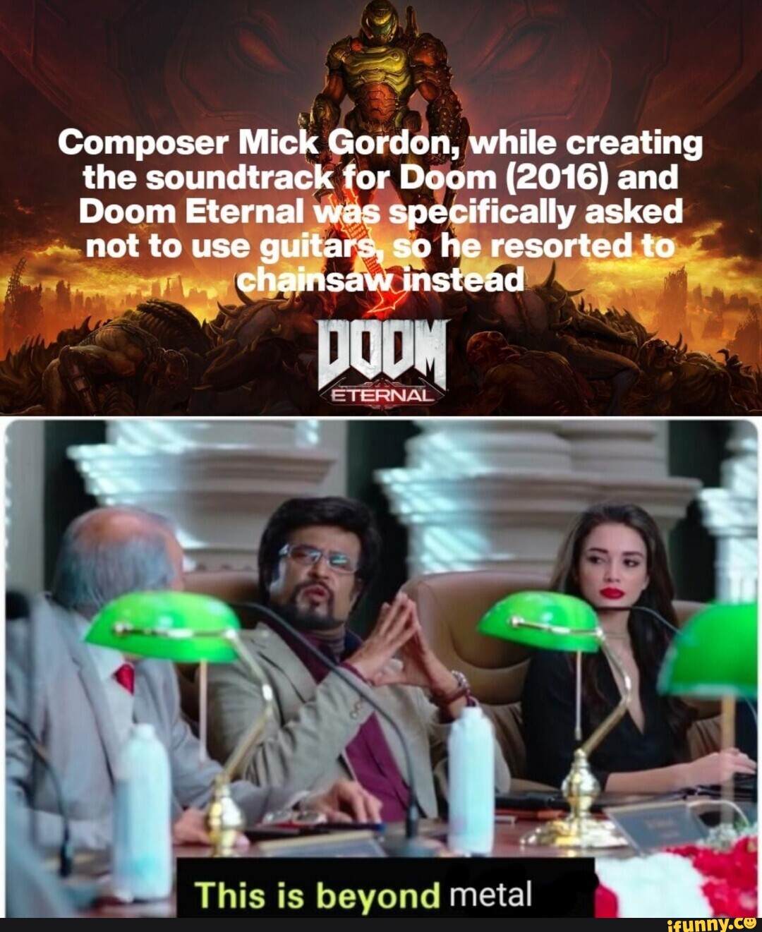 Composer Mick Gordon, while creating the soundtrack for Doom (2016) and ...