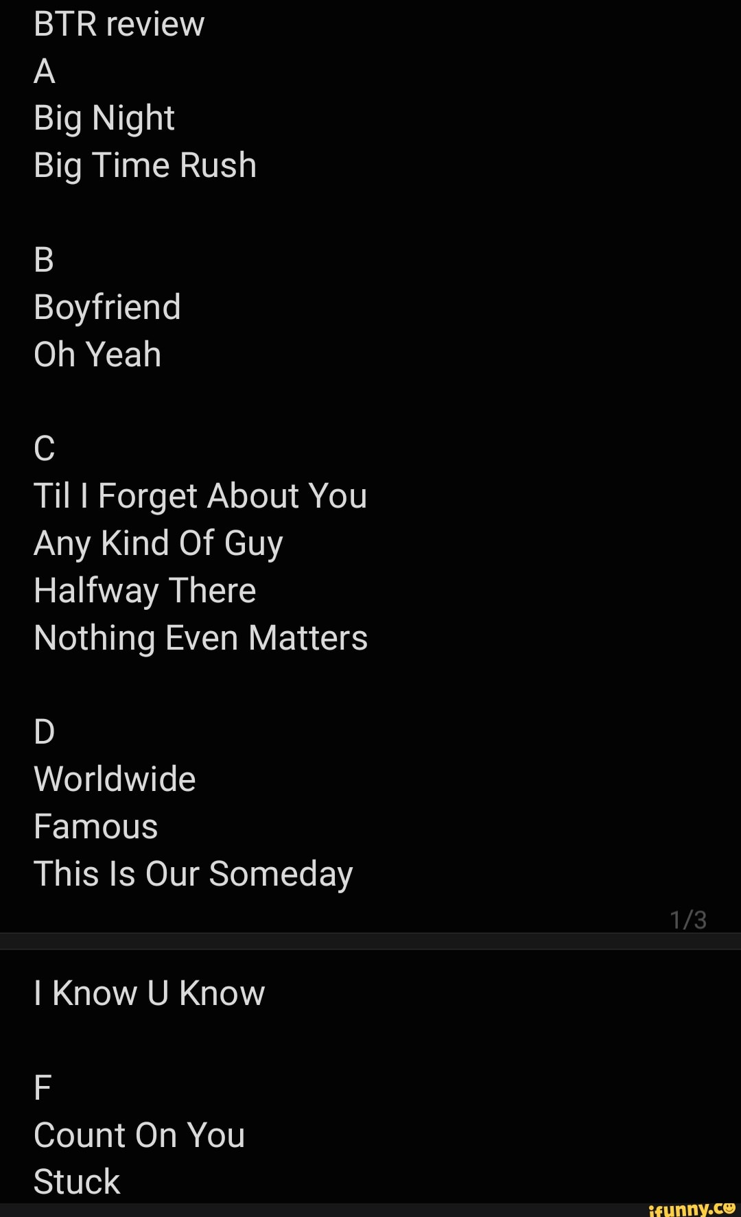 BTR review Big Night Big Time Rush Boyfriend Oh Yeah Til I Forget About ...