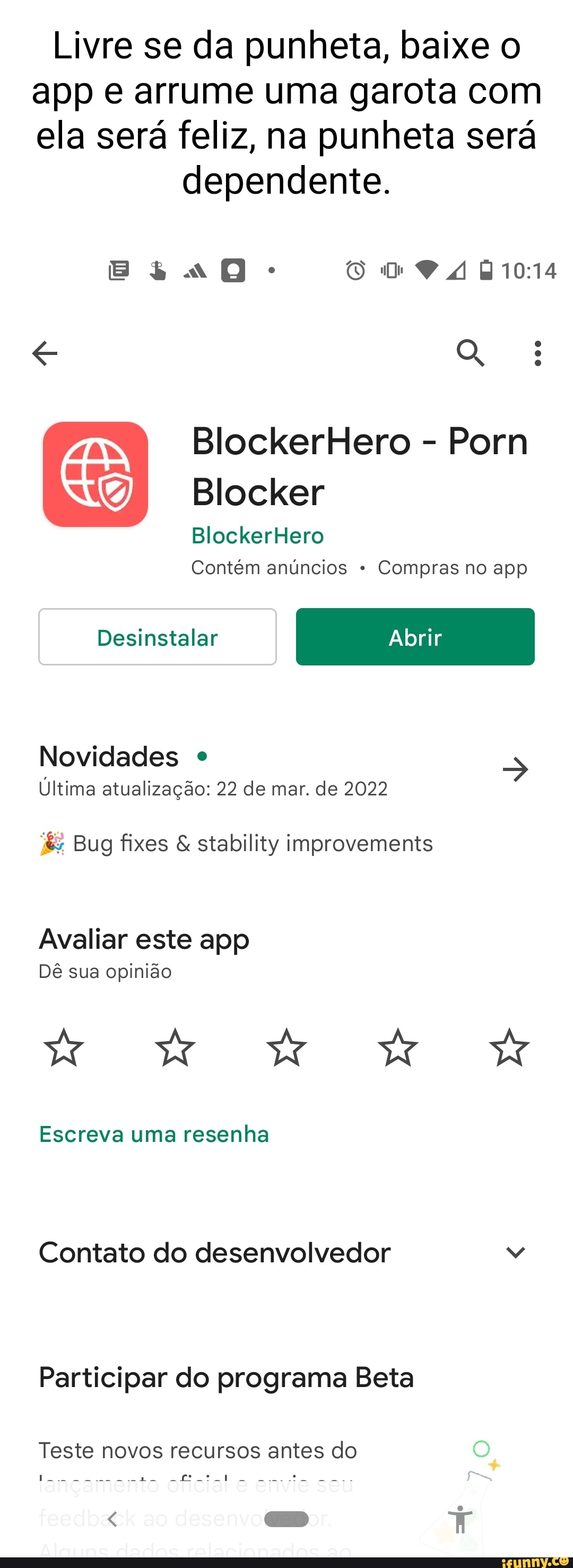 Livre se da punheta, baixe o app e arrume uma garota com ela será feliz ...