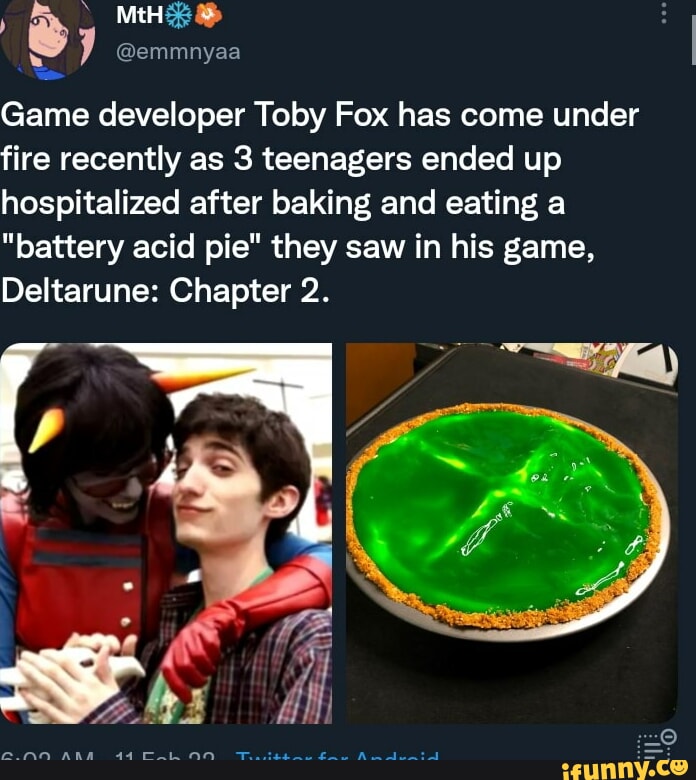 Ry, MtH Game developer Toby Fox has come under fire recently as 3 ...