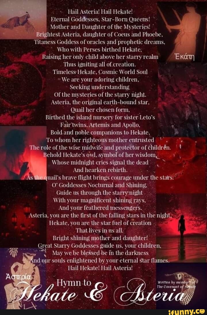 Hail Asteria! Hail Hekate! Eternal Goddesses, Star- Queens! Mother and ...