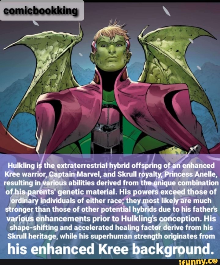Ing Hulkling is the extraterrestrial hybrid offspring of an enhanced ...