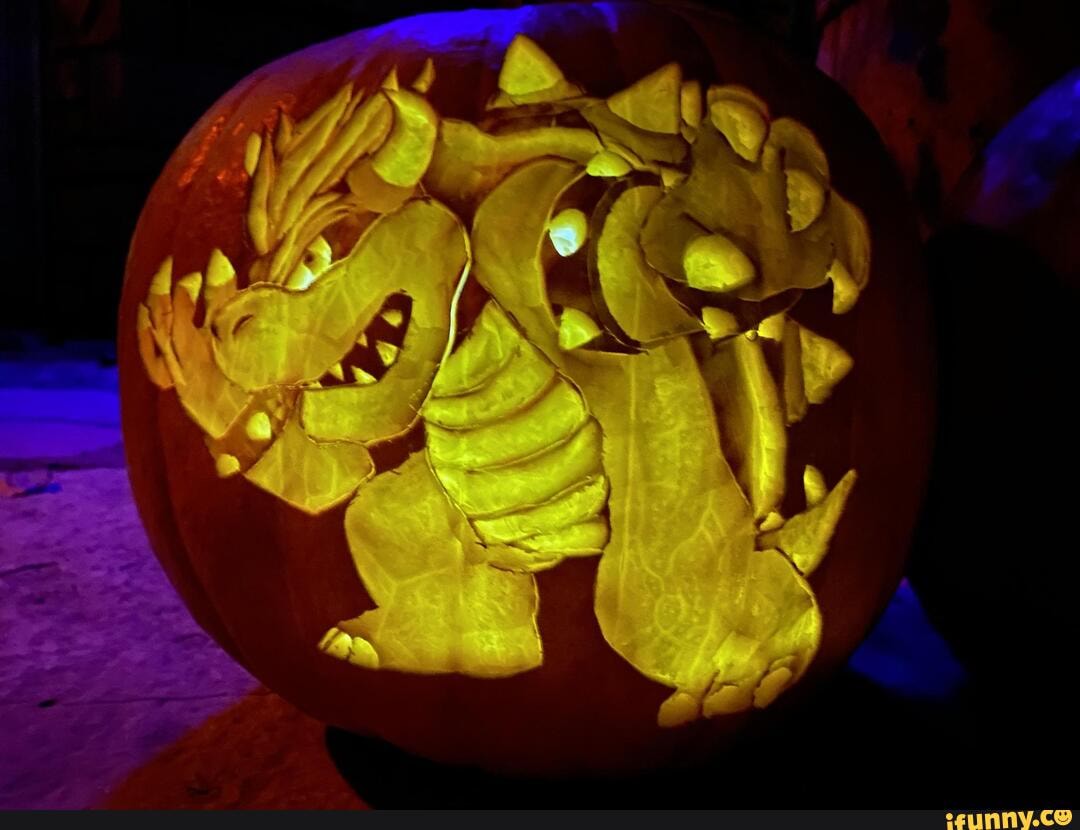 #nintendo #pumpkin #pumpkincarving #mario #bowser - iFunny Brazil