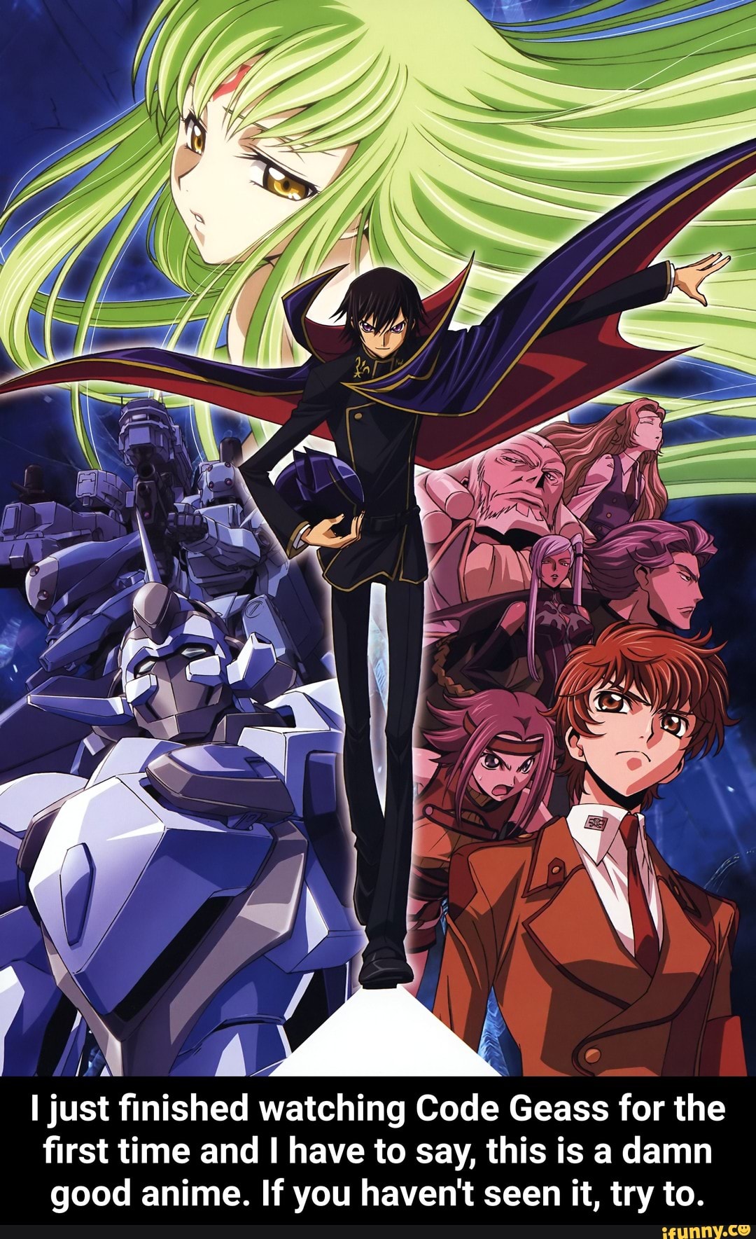 Ljust ﬁnished watching Code Geass for the ﬁrst time and I have to say ...