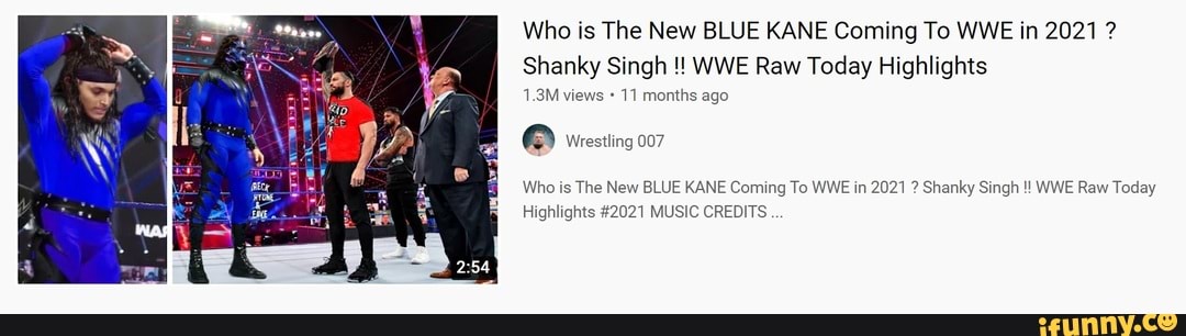 Who is The New BLUE KANE Coming To WWE in 2021 ? Shanky Singh WWE Raw ...