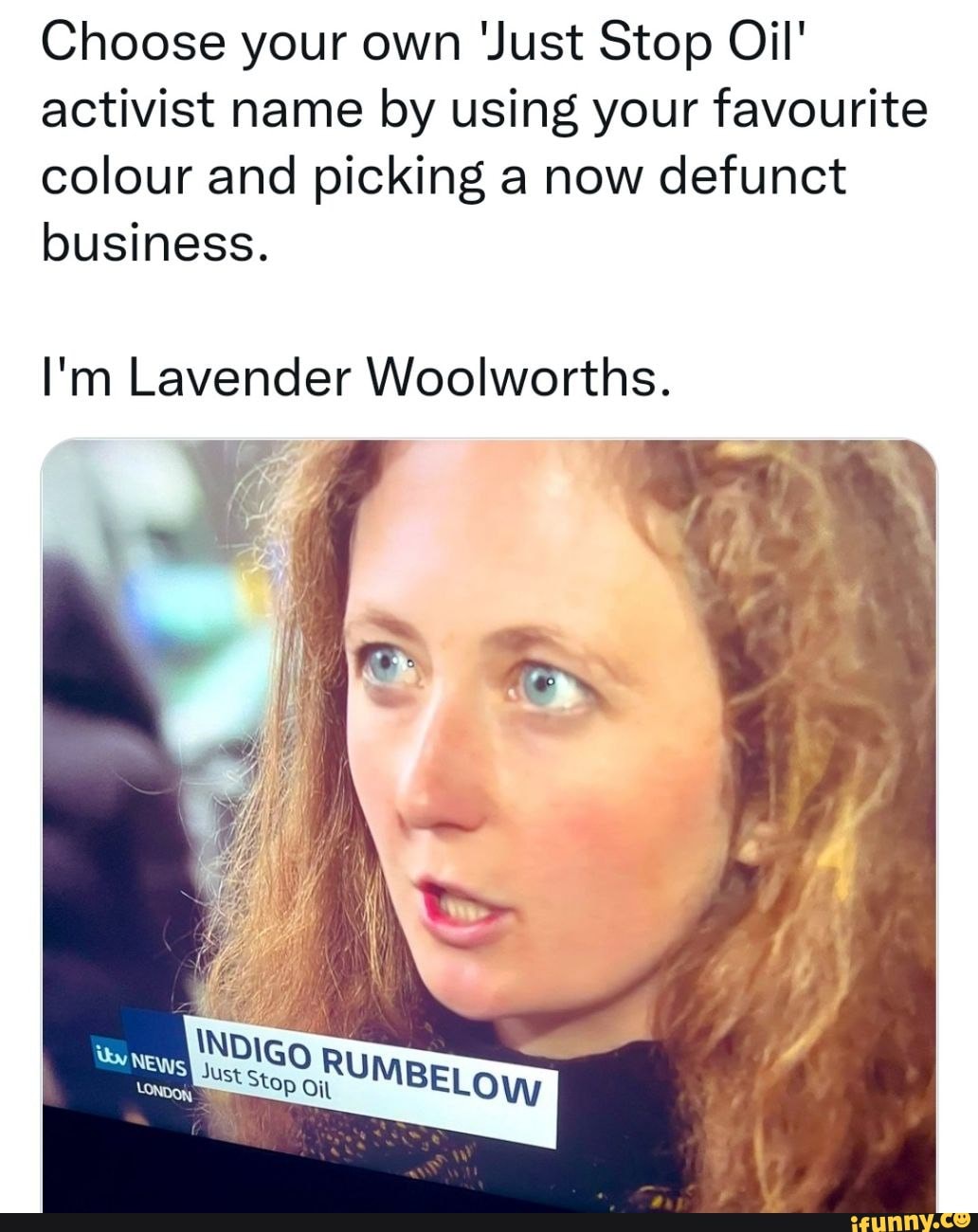 Choose your own Just Stop Oil' activist name by using your favourite ...