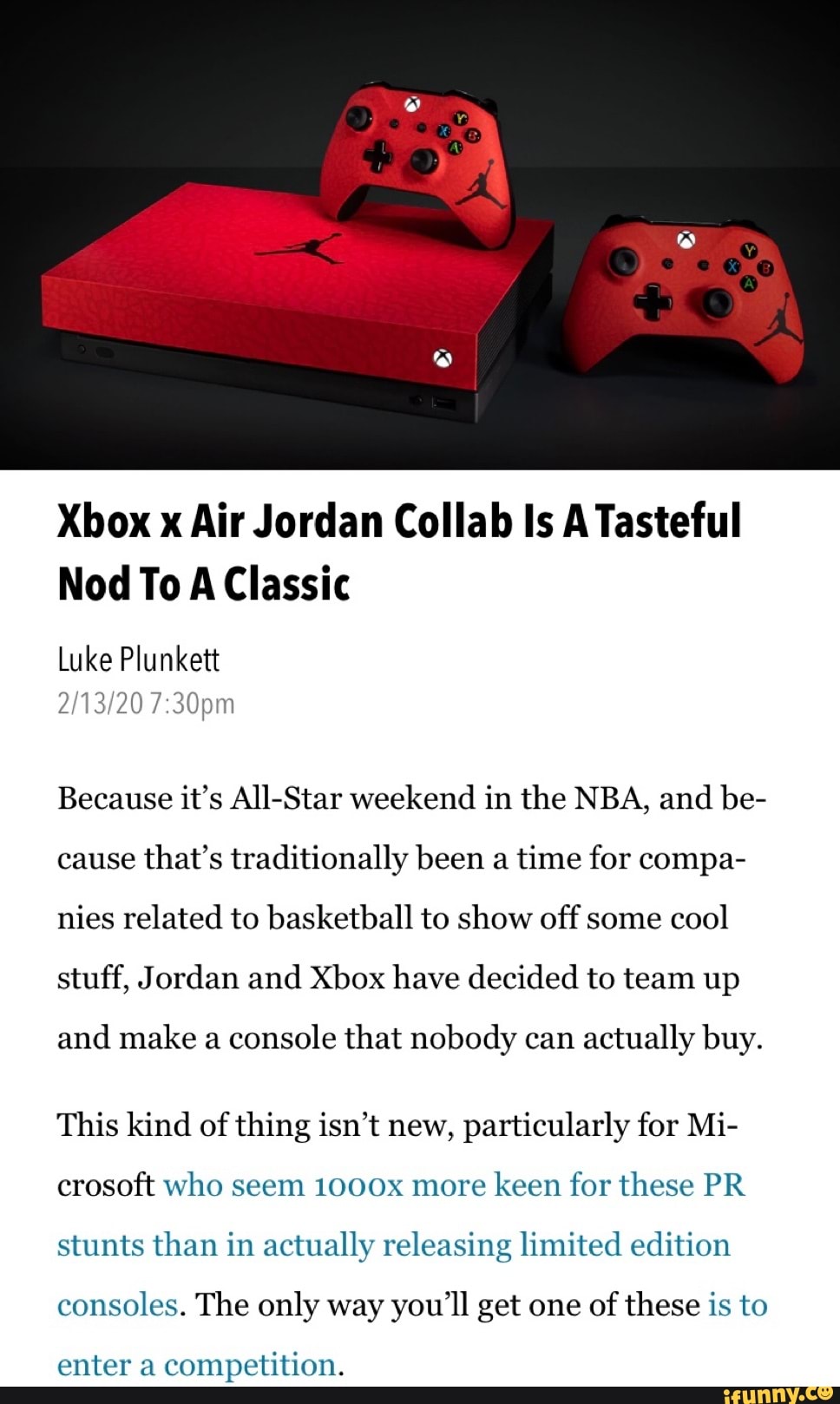 Xbox x Air Jordan Collab Is A Tasteful Nod To A Classic MANU Because it ...