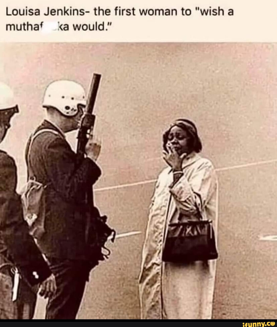 Louisa Jenkins- the first woman to "wish a muthat would" - iFunny