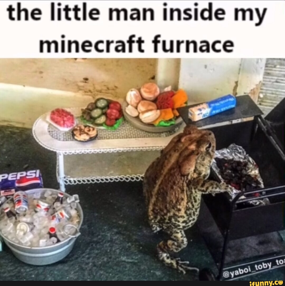 The little man inside my minecraft furnace - iFunny