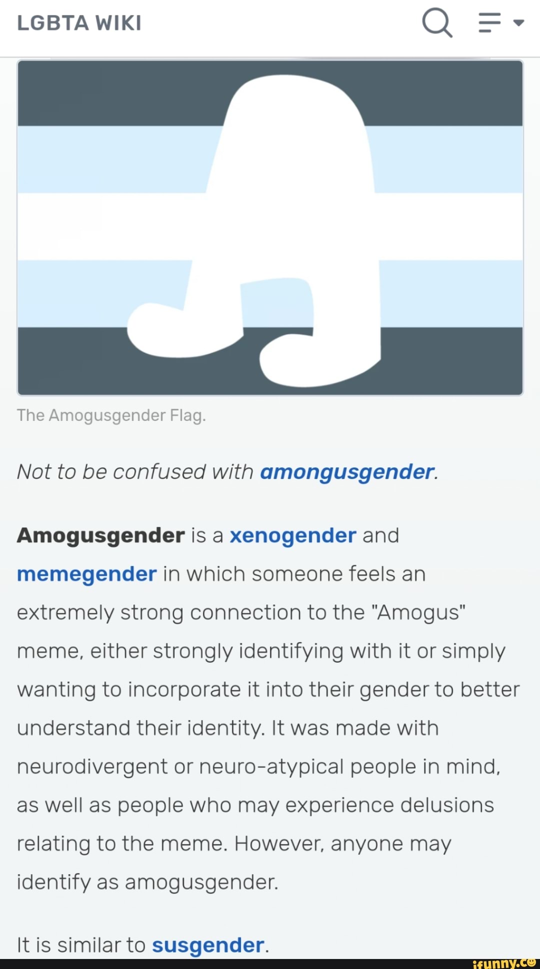 LGBTA WIKI The Amogusgender Flag. Not to be confused with amongusgender ...