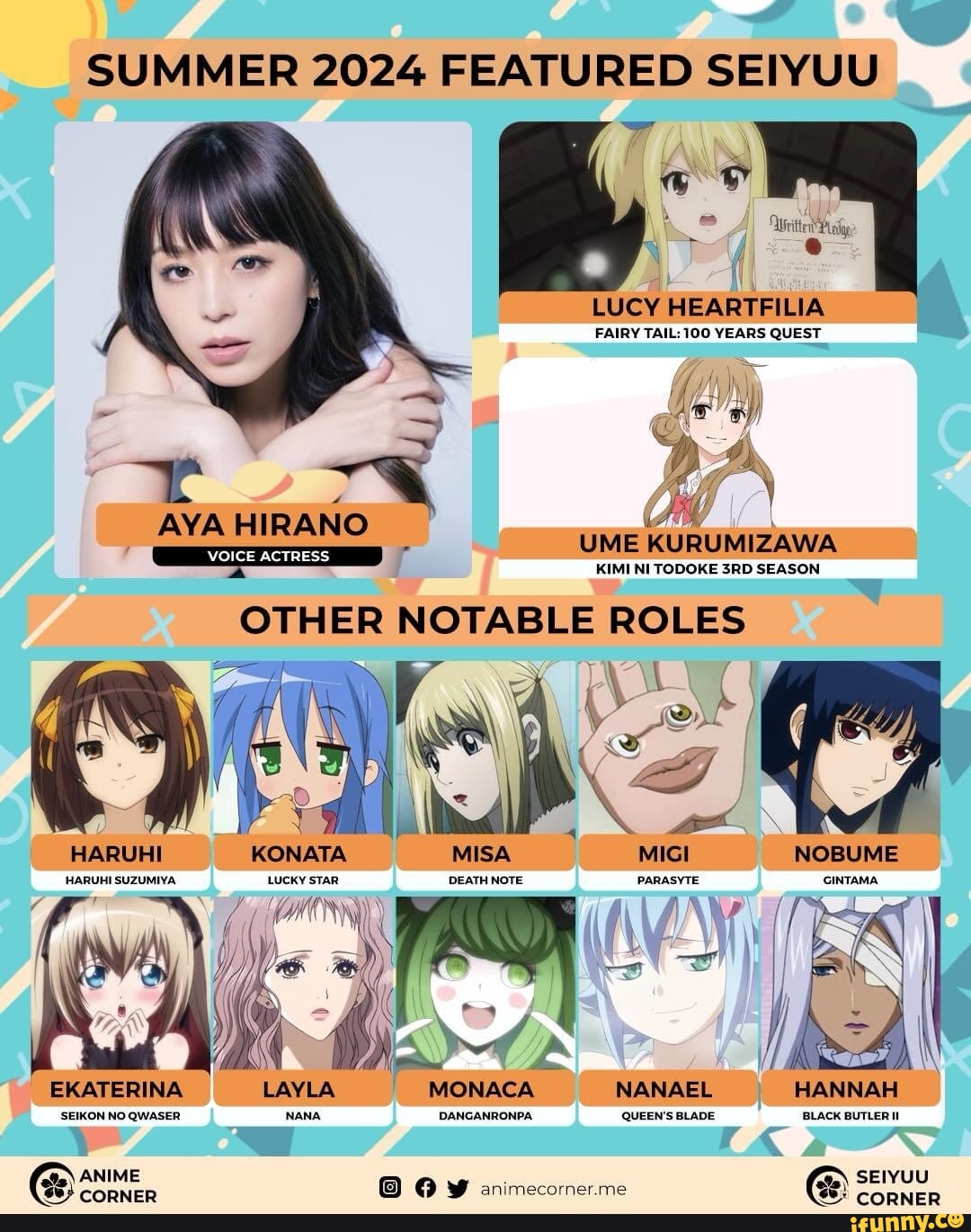 SUMMER 2024 FEATURED SEIYUU Witte Pray LUCY HEARTFILIA FAIRY TAIL: 100 YEARS QUEST AYA HIRANO ...