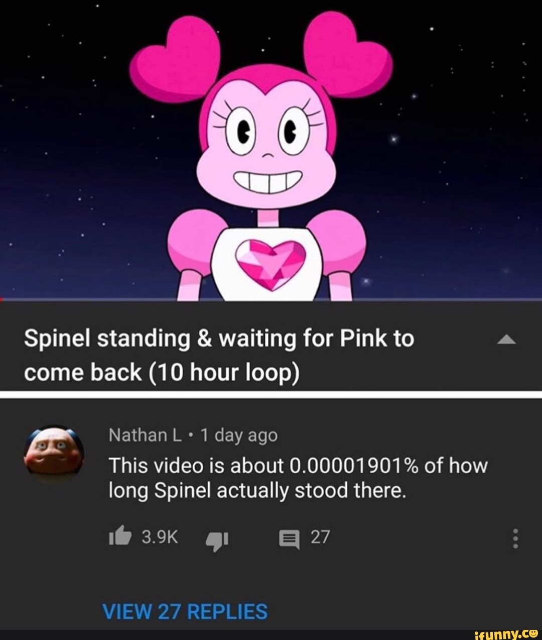Spinel standing & waiting for Pink to come back (10 hour loop) - iFunny