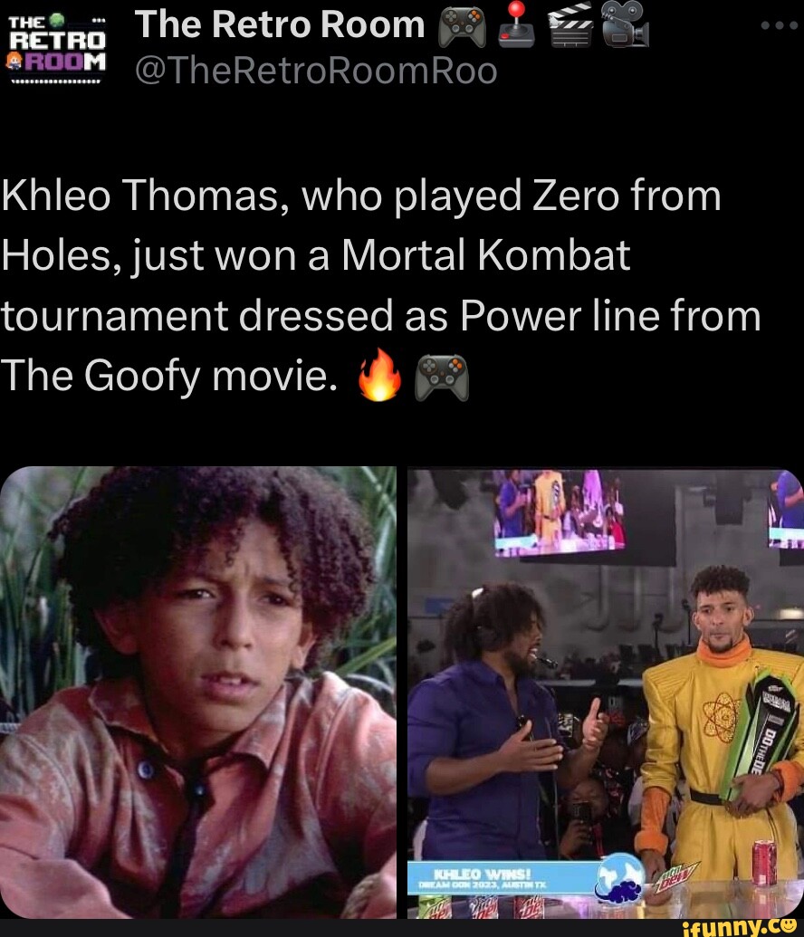 200 The Retro Room RETRO @TheRetroRoomRoo Khleo Thomas, who played Zero ...