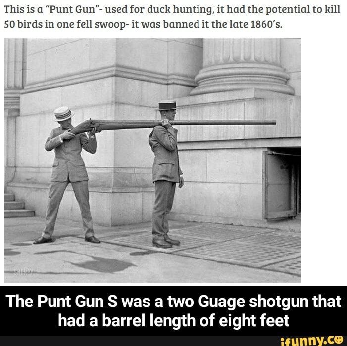 This is a "Punt Gun"- used for duck hunting, it had the potential to ...